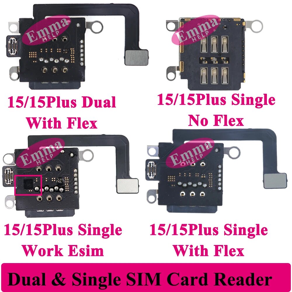 Кабель-разъем для держателя SIM-карты (2 шт.) для iPhone 15 Plus, 15Plus, eSIM, Dual 15 15plus Dual — фото 1