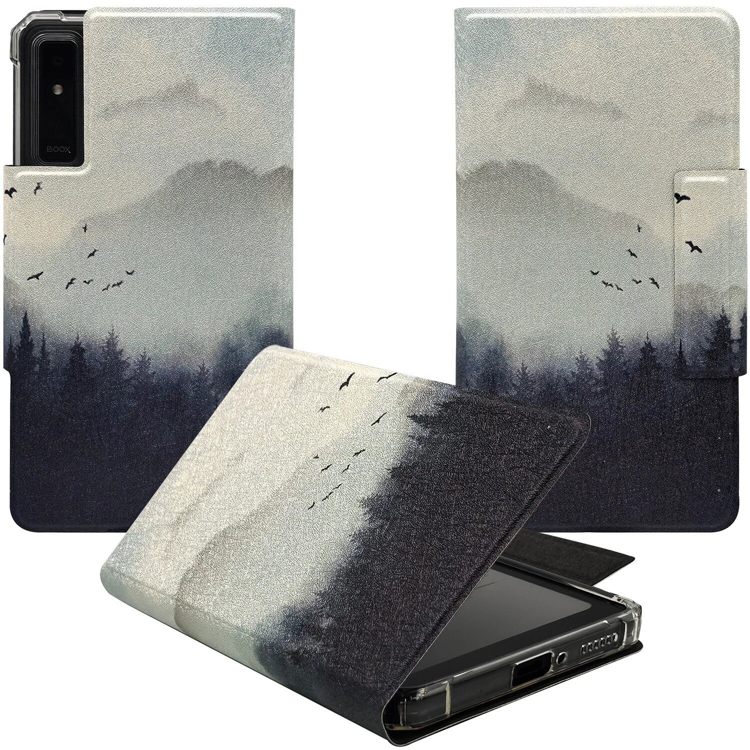 Чехол для Onyx Boox Palma2 Pro 2025 прозрачный магнитный Misty Forest