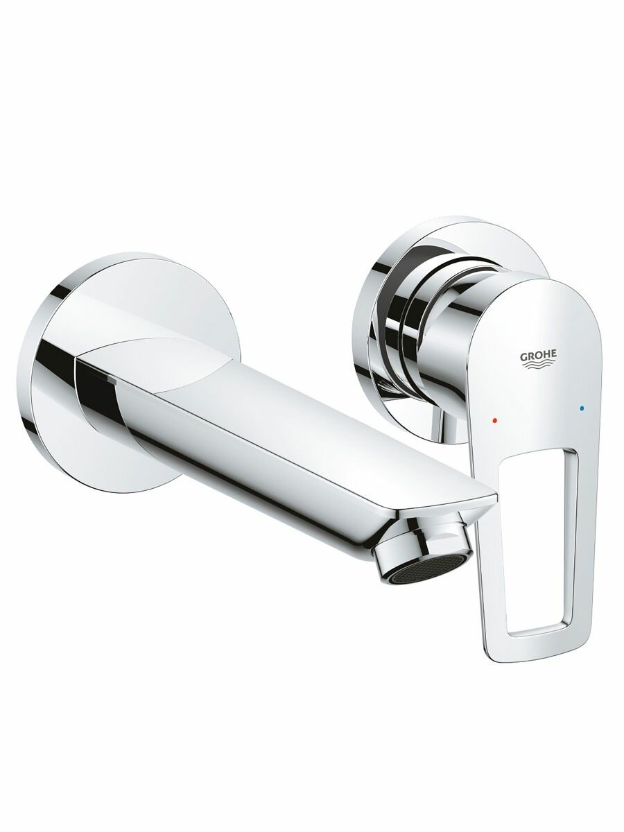 Смеситель для раковины, настенный, на 2 отверстия, (комплект) Grohe BauLoop 20289001