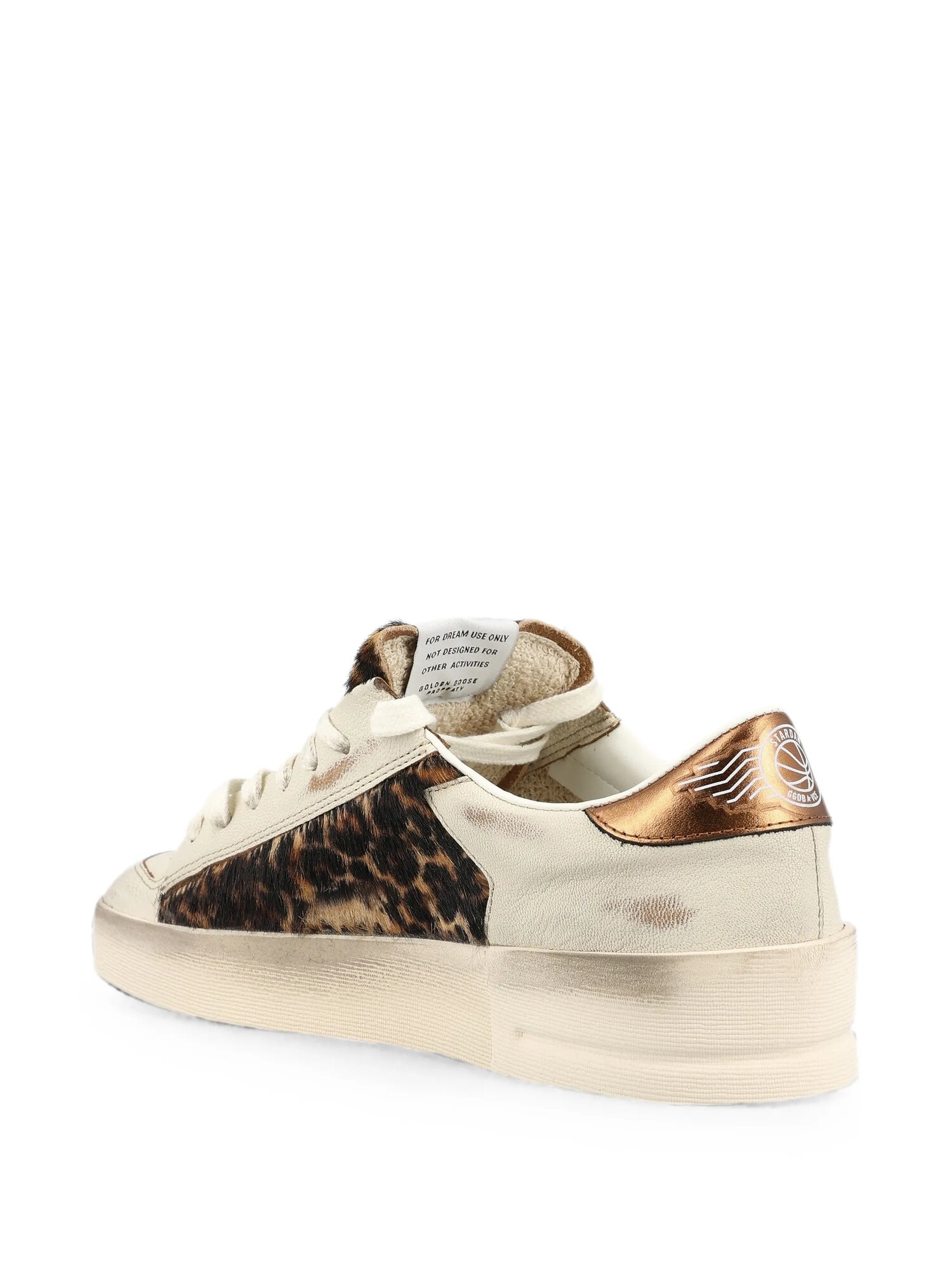 Кроссовки Golden Goose Stardan leopard-print sneakers, размер 36, разноцветный — фото 1