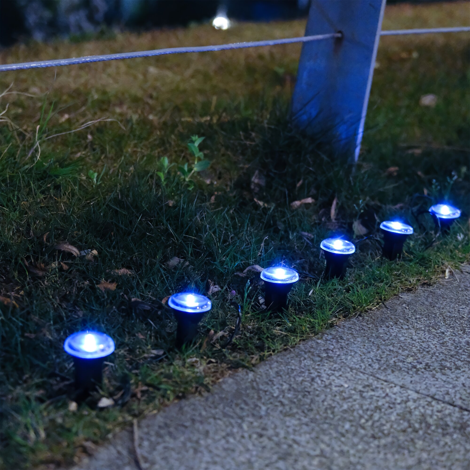 Солнечный светодиодный светильник 25 LED, белый свет, пластиковый, уличный, для сада и дорожек, встраиваемый, без проводов, погодоустойчивый