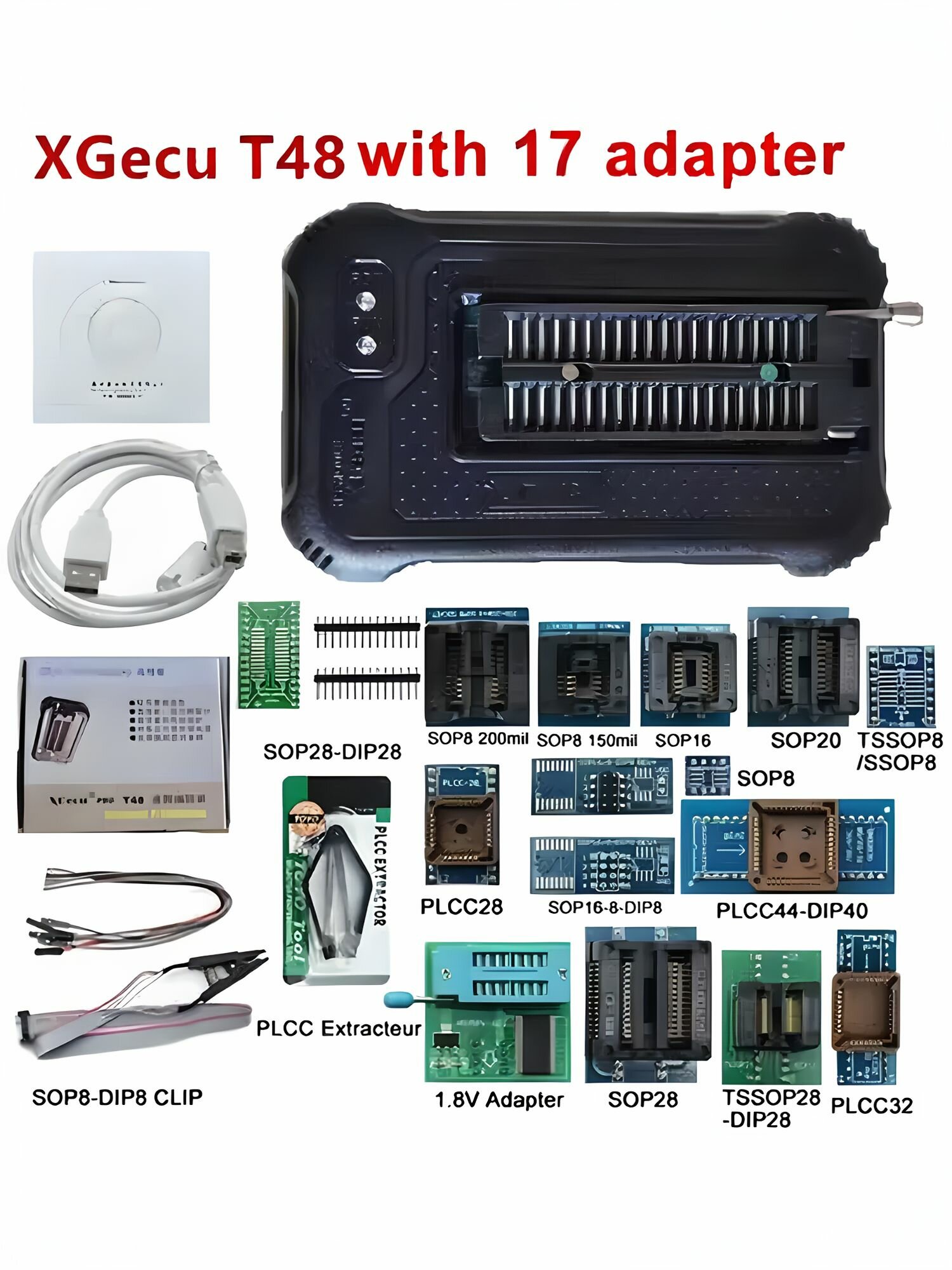 ((набор из 17 предметов) XGecu T48, универсальный USB-программатор