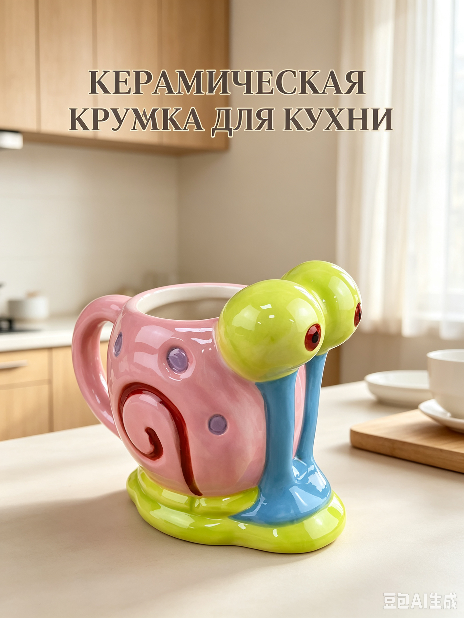 Керамическая чашка с желтым рисунком "Губка Боб Квадратные штаны", 400 мл, кофейная и чайная чашка, в подарок