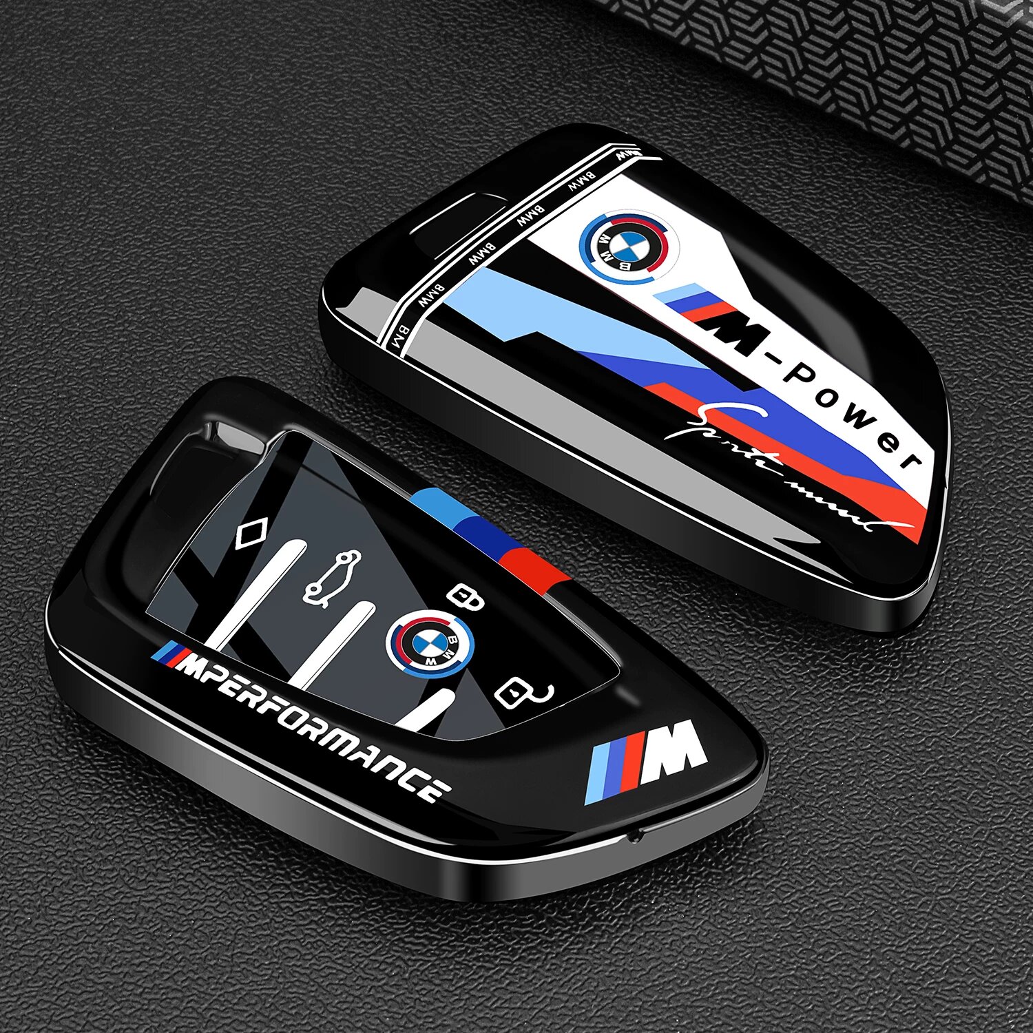 BMW Ключ-браслет для 3 и 5 серий, угольно-черный, покрашенный дизайн, одинарная оболочка без застежки
