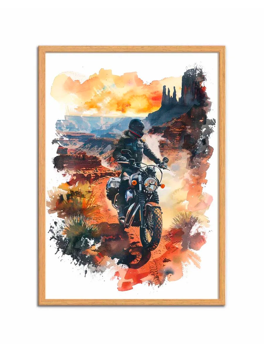 Норвежский элкхаунд-пес-байкер 1, Плакат 30x42см