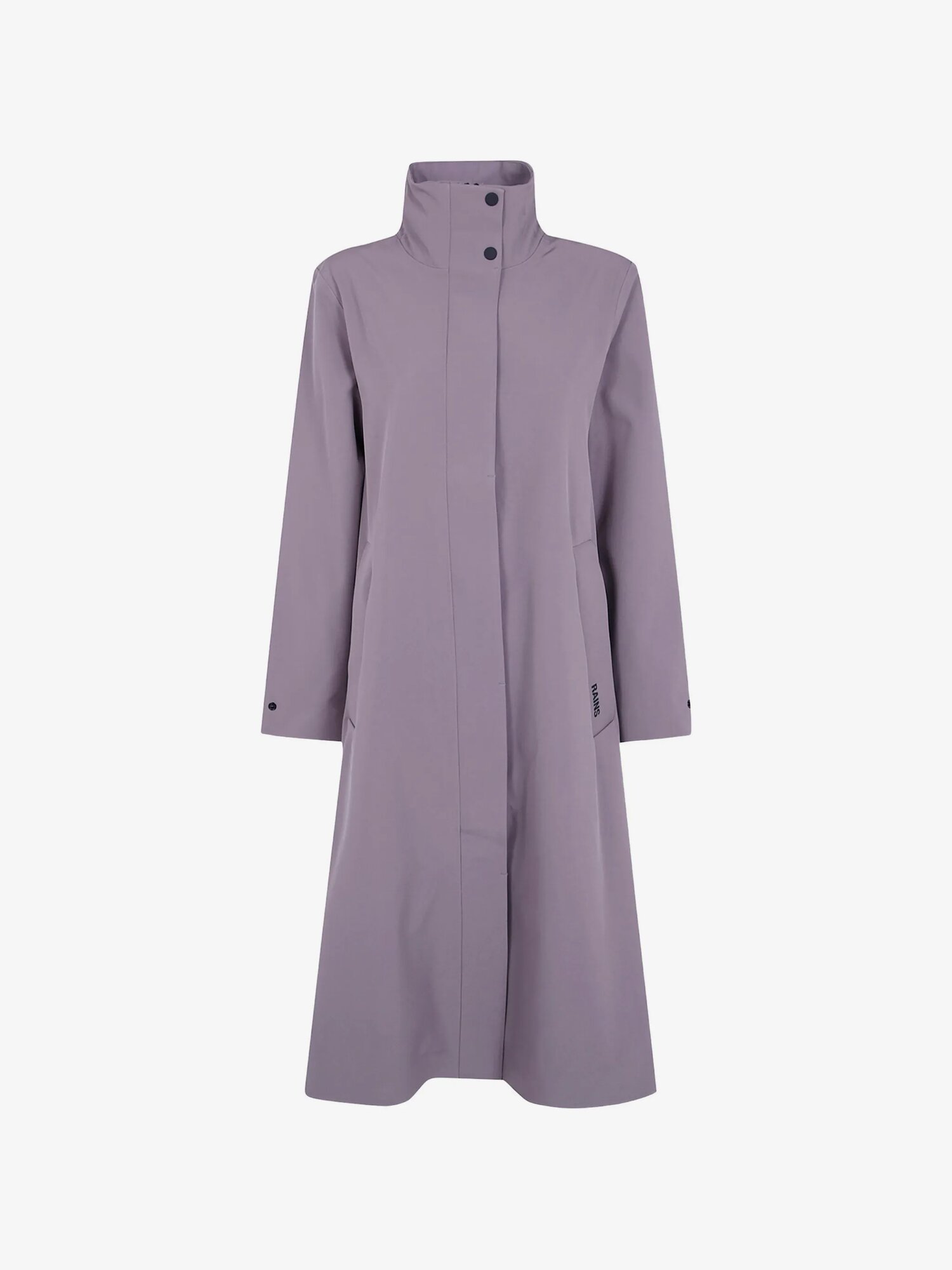 Пальто RAINS Hooded logo-print coat