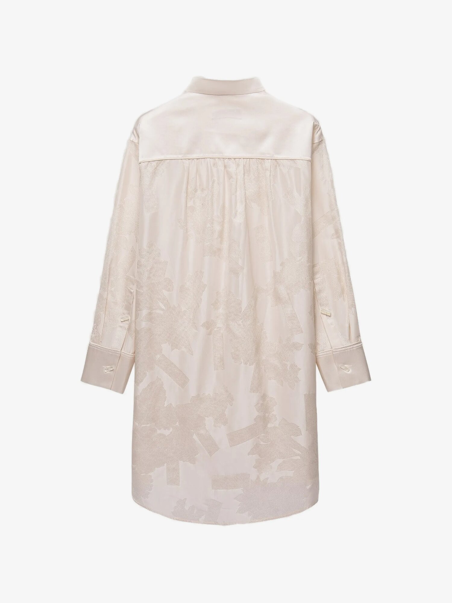 Платье Shanghai Tang Patterned-jacquard shirt dress, размер 42, коралловый/розовый — фото 1