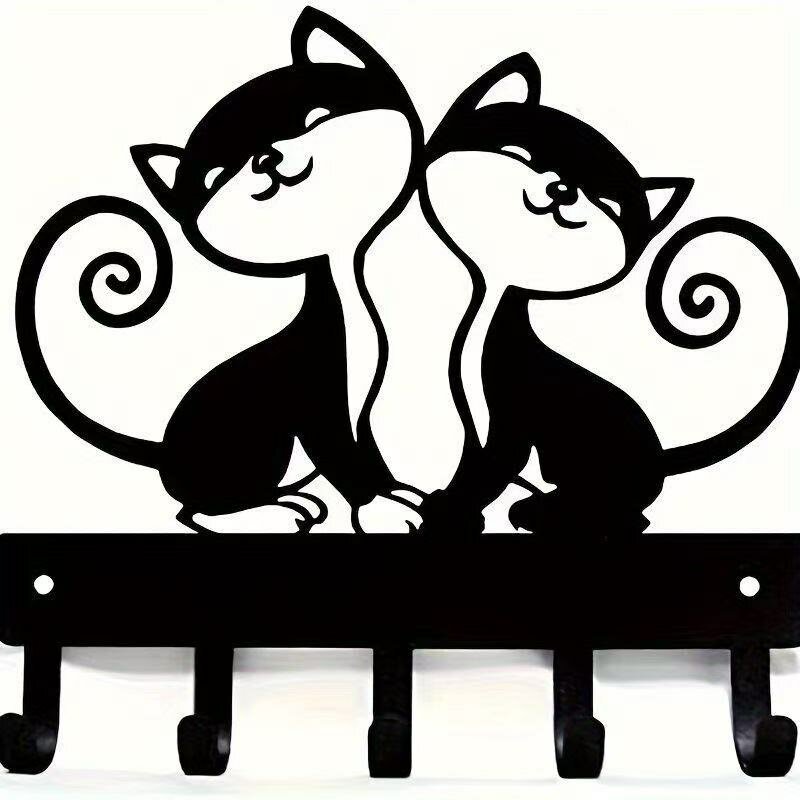 Ключница настенная деревянная DOMNATURE Котики