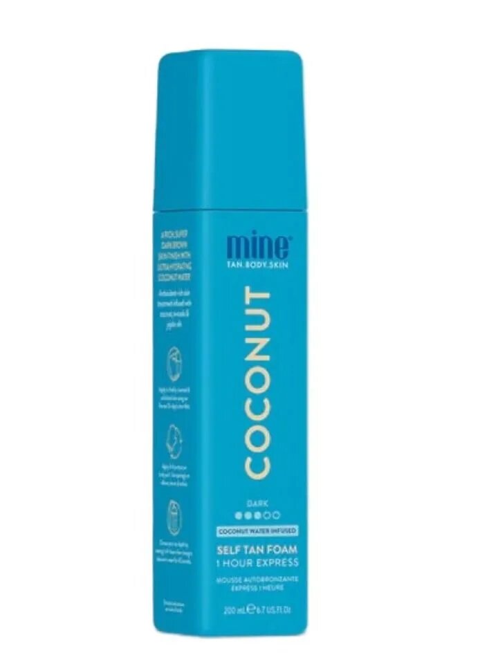 MineTan / Мусс-автозагар для моментального загара Coconut Water Self Tan Foam 200 мл