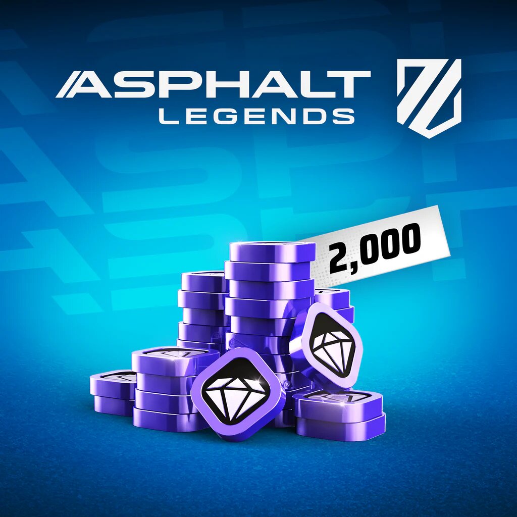 Дополнение Asphalt Legends UNITE - Mountain of Diamonds - 2,000, цифровое издание PlayStation 4, регион Турция / код пополнения баланса