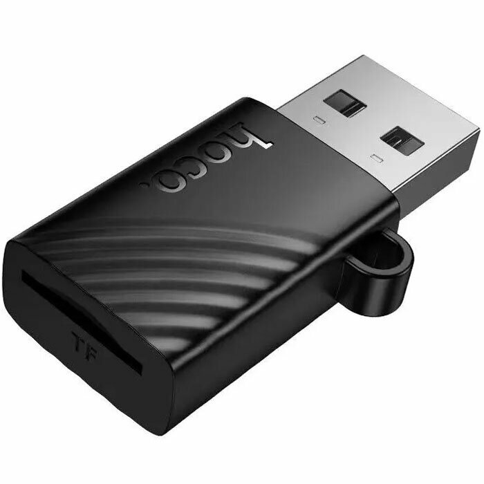 Карт-ридер USB-C Hoco HB53 microSD TF2.0 один слот, черный