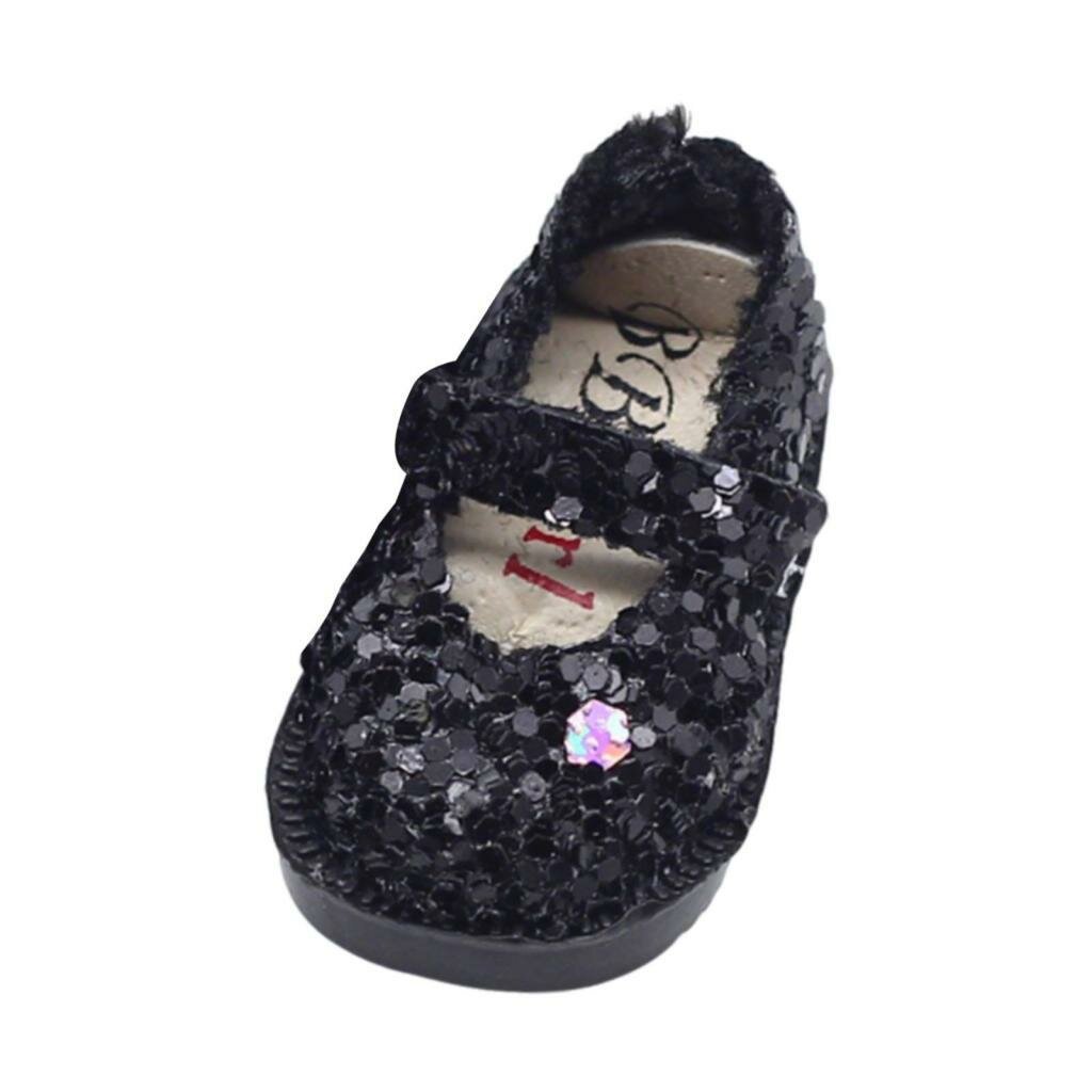 1 пара черных туфель с пайетками для кукол Blythe масштаба 1/6 (12 дюймов), аксессуары для одежды.