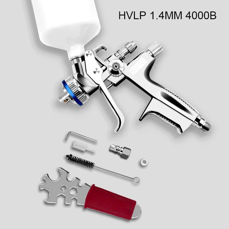 Пистолет-распылитель SUTU HVLP 4000 яркий хром HVLP 4000B 1.4mm