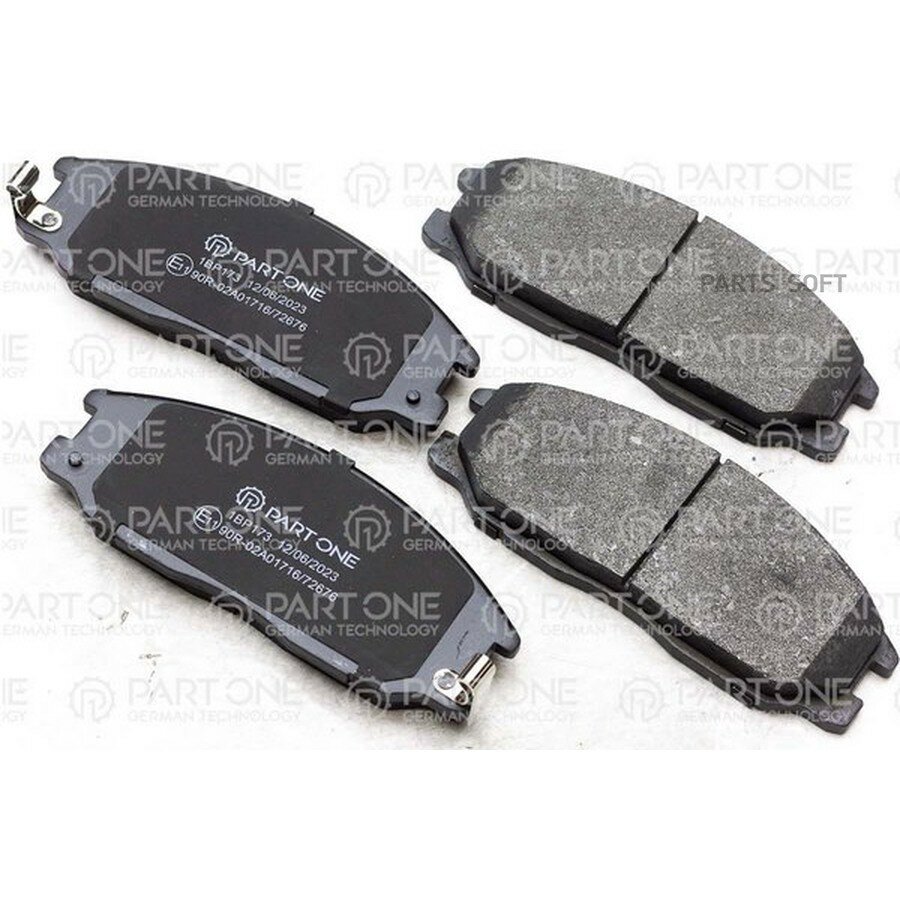 Колодки тормозные дисковые front, HYUNDAI SANTA FE 00>, TRAJET 00>, SSANGYONG REXTON, REXTON II 02>, ZOTIE T600 13>, 149.1x58.1x17 PART-ONE 1BP173 | цена за 1 шт