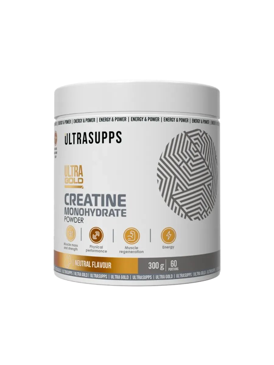 Ультрасаппс Ультра Голд Креатин моногидрат повдер / Ultrasupps Ultra Gold Creatine Monohydrate Powder порошок массой 300 г 1 шт