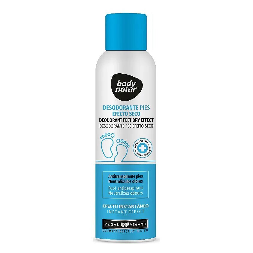 BODY NATUR Дезодорант - антиперспирант для ног эффект сухих ног Deodorant Dry Effect, 150 мл