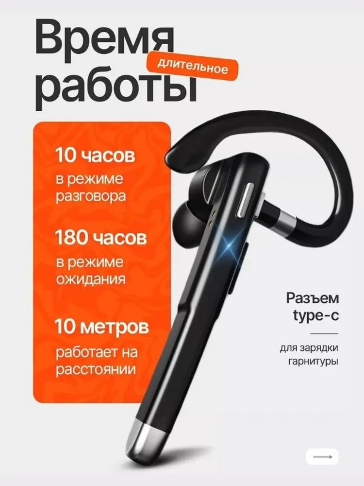 Наушники беспроводные, черный матовый