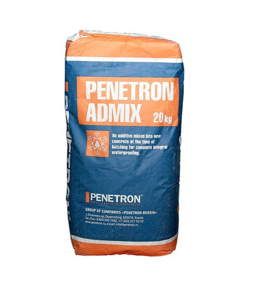 Добавка в Бетон Penetron Admix 20кг Гидроизоляционная, Крафт-Мешок / Пенетрон Адмикс.*