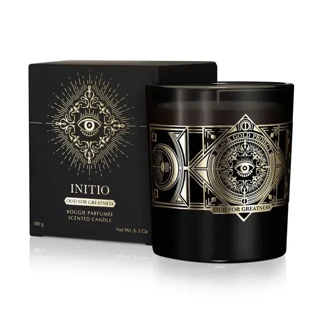 Ароматическая свеча Oud For Greatness / Инитио Уд Фо Грейтнесс для дома 180 гр