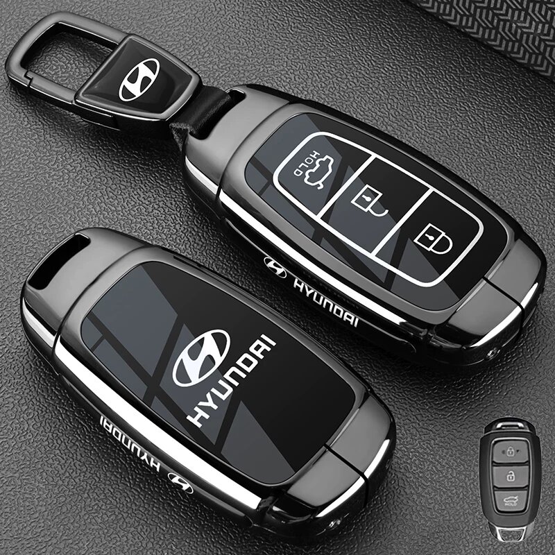 Ключница с логотипом Hyundai и узором Phantom Gun, металлическая застежка для автомобильных ключей - стиль E