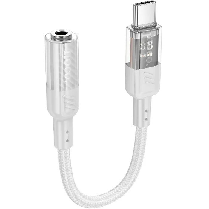 Аудио адаптер USB Type-C на гнездо 3.5мм AUX Hoco LS37 Grey, серый