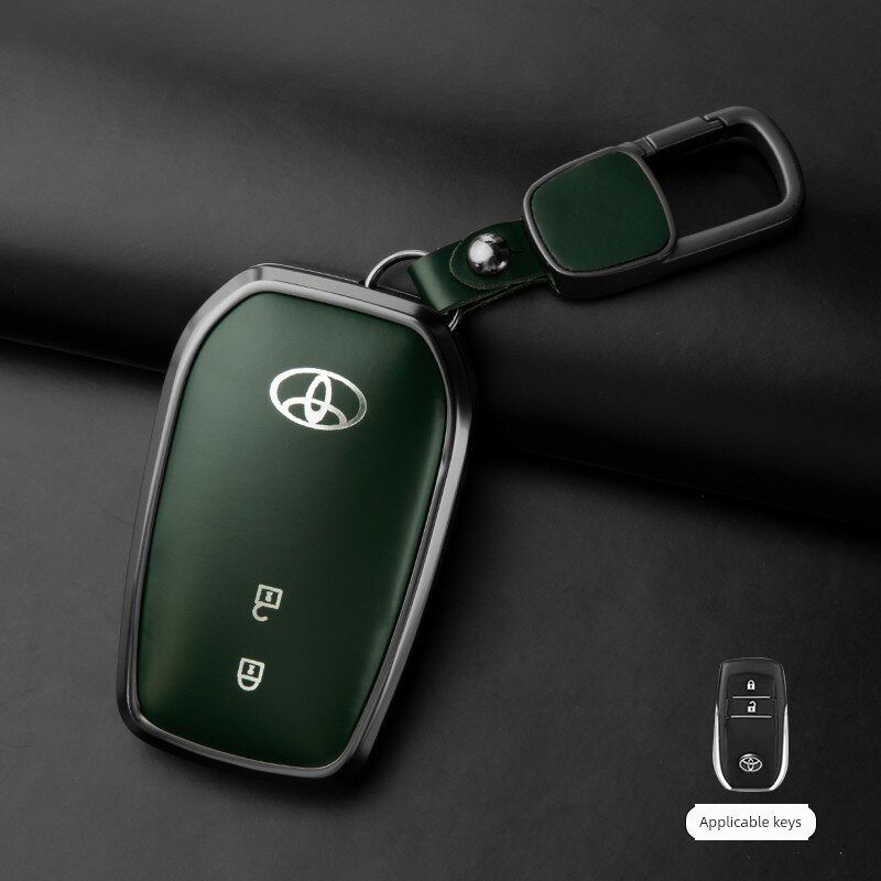 Ключевой брелок для Toyota Land Cruiser LC300 LC250 LC4000, 2 ключа, цвет попугайский зеленый, дизайн с квадратной