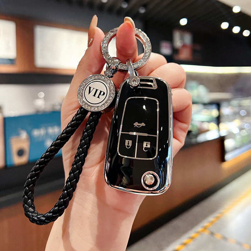 Чехол для ключа Бьюик Экселл с черным чехлом и VIP-диамантовым шнуром