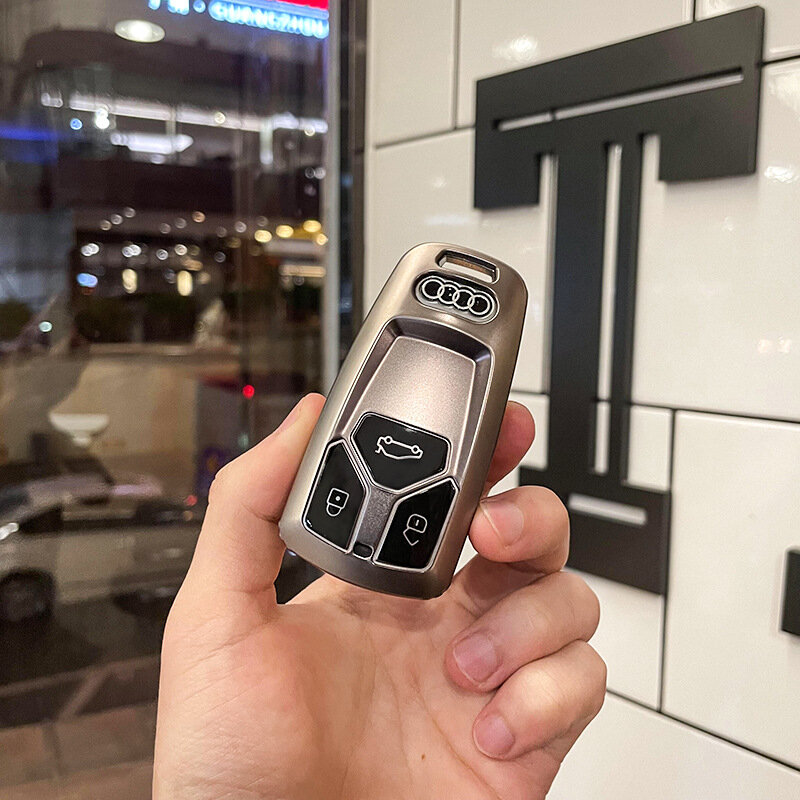 Чехол для ключа Audi одинарная оболочка темно-серый цвет стиль B защитный чехол для моделей A4L Q5L A6L A3 Q3 Q2L A5