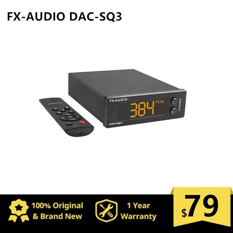 FX-AUDIO DAC-SQ3 MINI USB DAC, черный