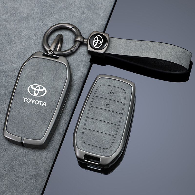 Чехол для ключа RAV4 2022 Premium Gray с квадратной пряжкой - Четыре кнопки