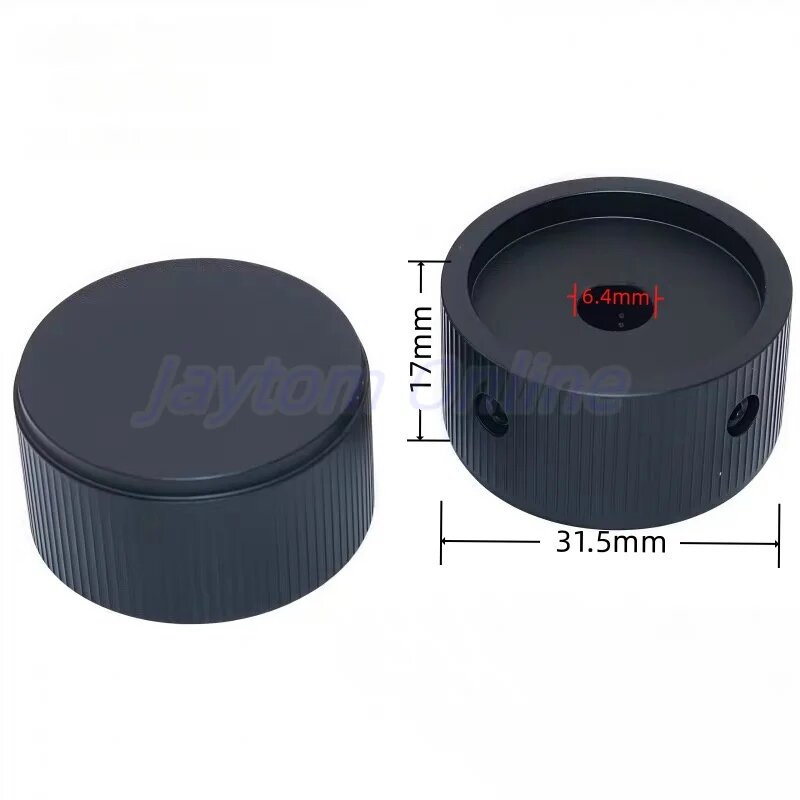 Кнопки для потенциометра из алюминия 1pc Black