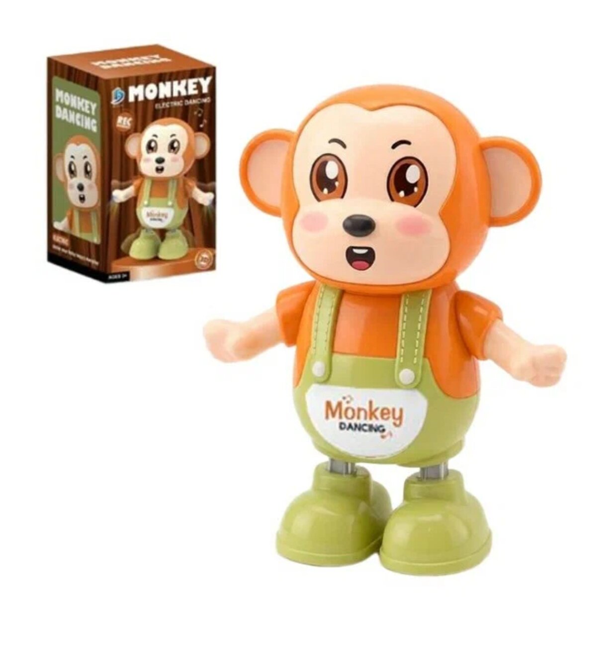 Обезьянка BO DA TOYS, на батарейках, световые эффекты, звук, движение