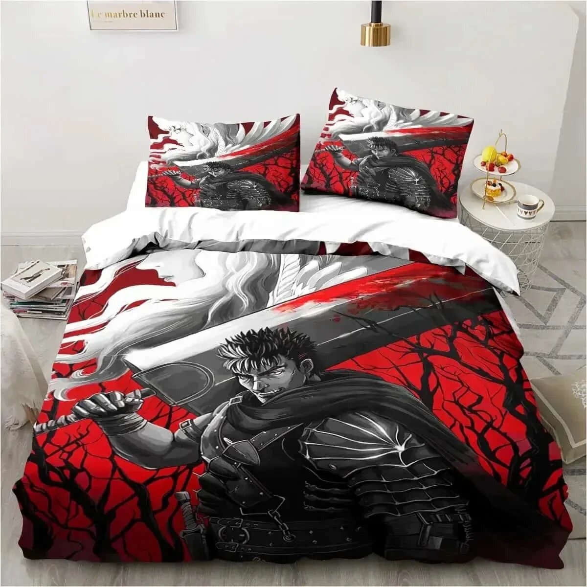 Комплект одеял «Berserk» (аниме), односпальный / двуспальный размер, для детей и подростков, полиэстер, домашний текстиль, декор по мотивам фильма