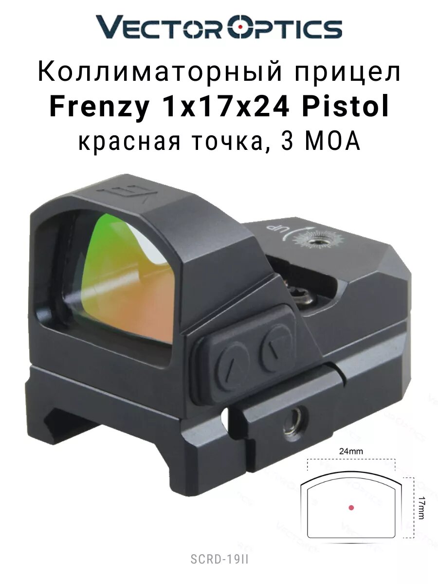 Прицел коллиматорный Frenzy 1x17x24 Pistol