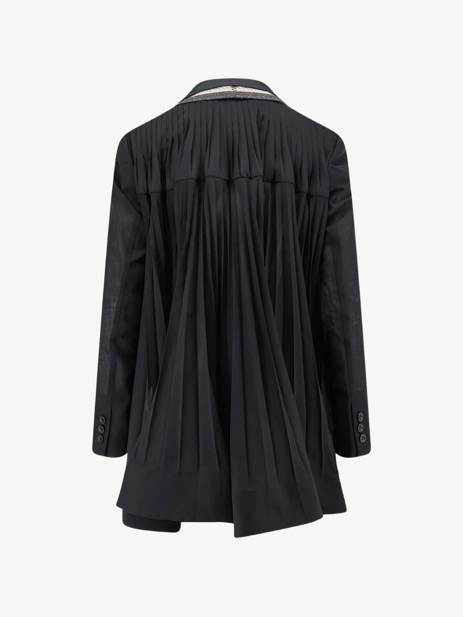 Пиджак Sacai Pleated blazer, размер 44, black — фото 1