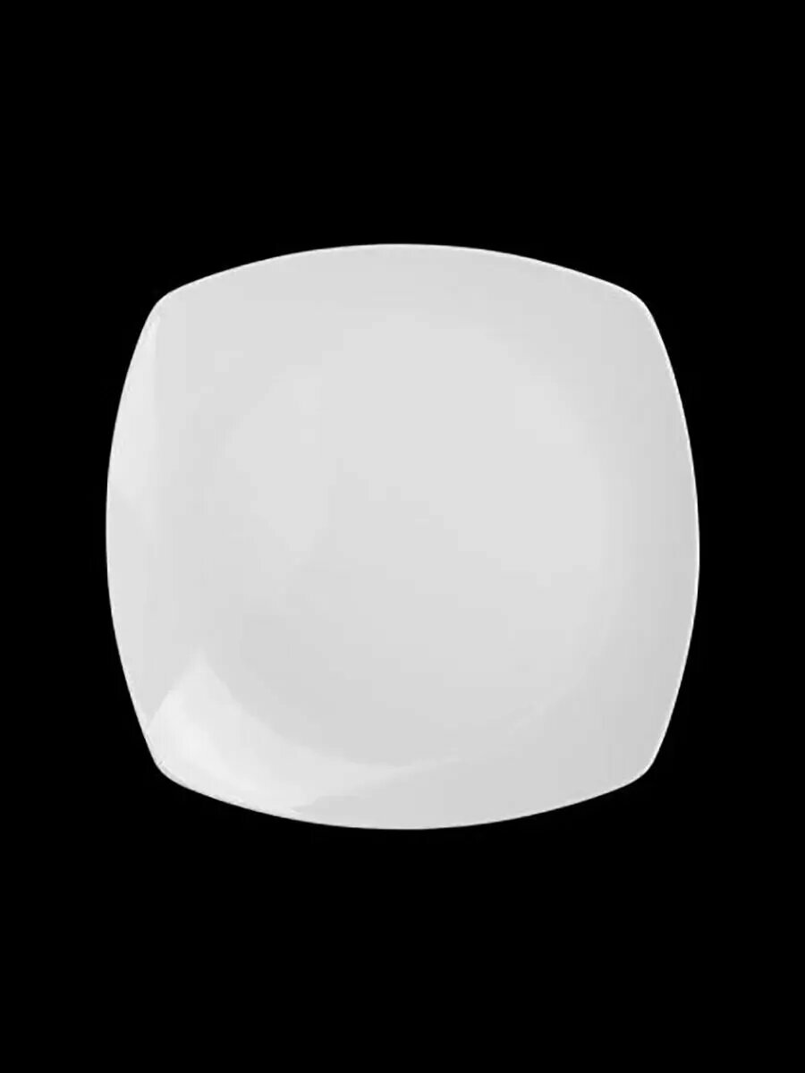 Тарелка обеденная Chan Wave Quadro, фарфор, 25,5x25,5 см