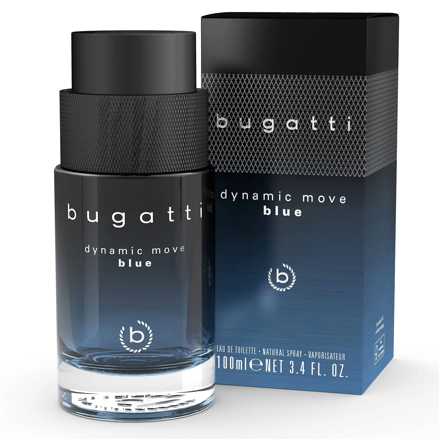 Мужские духи Bugatti Dynamic Move Blue 100 мл / Бугатти Динамик Мов Блу