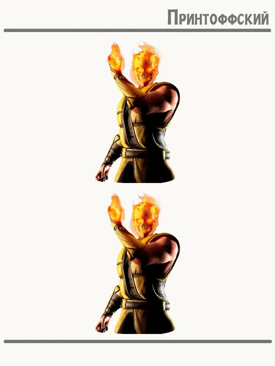 Термонаклейка Скорпион Mortal Kombat