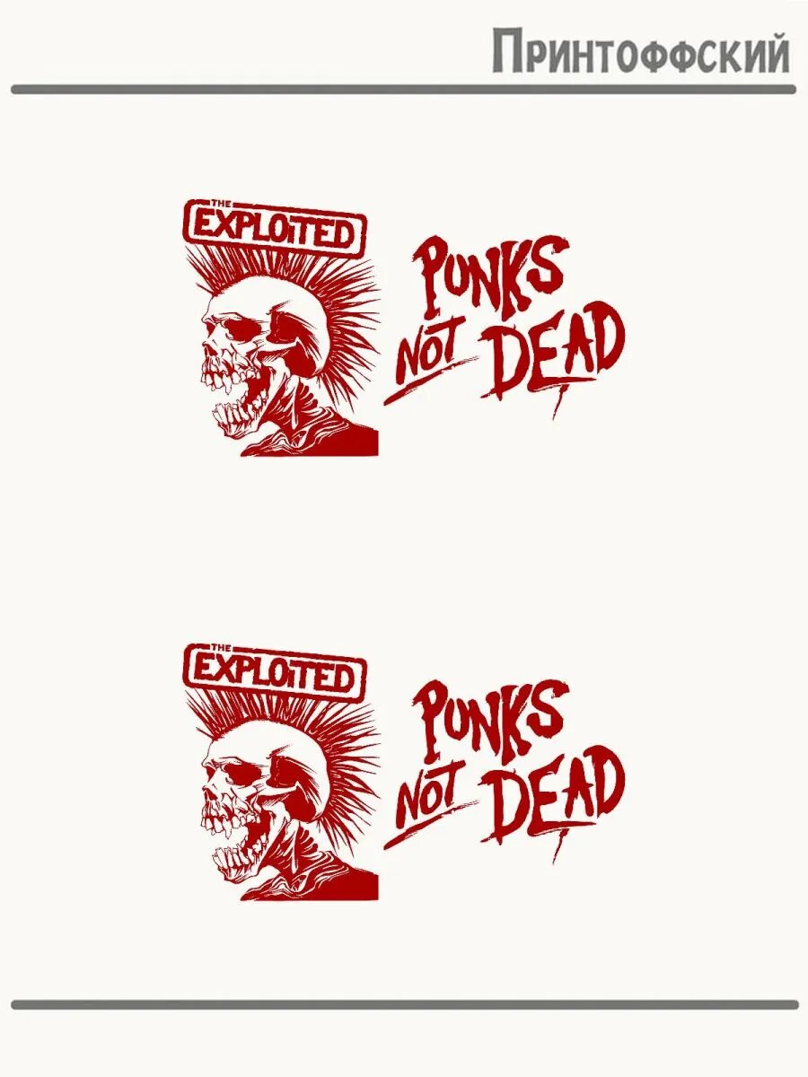 2-е (Две) Термонаклейки группа the exploited