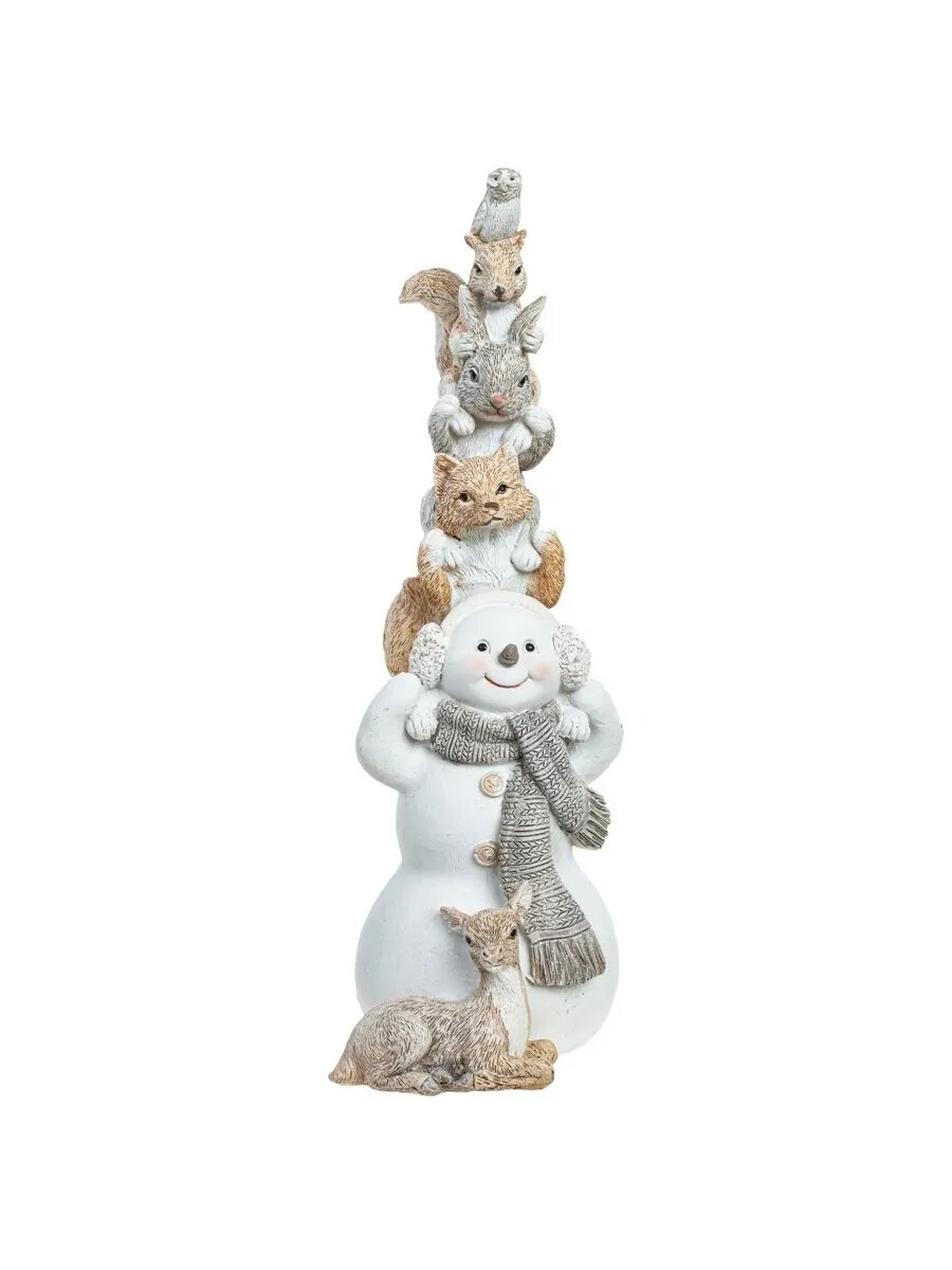 Фигурка декоративная Снеговик, полимерная, 26 см