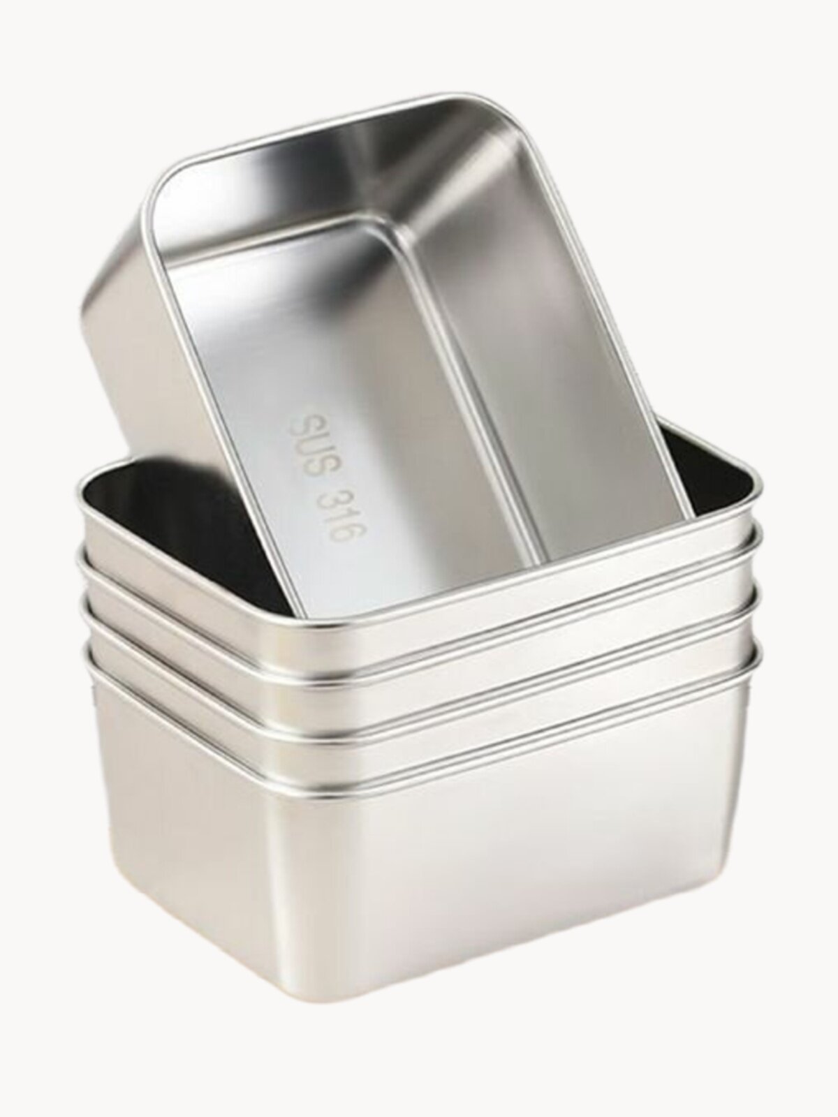 Органайзер для холодильника из нержавеющей стали набор контейнеров для еды 5 шт, герметичные, штабелируемые, для фруктов, овощей и закусок