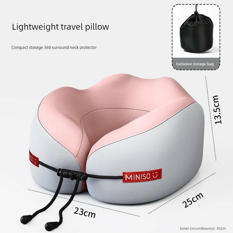 Подушка U-образной формы из пены с эффектом памяти Miniso, дорожная подушка для шеи, подушка для сна в самолете,