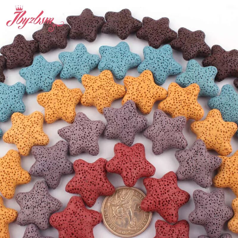 Бусины лава-камень 25 мм jbyzbsm Мульти, Multicolor