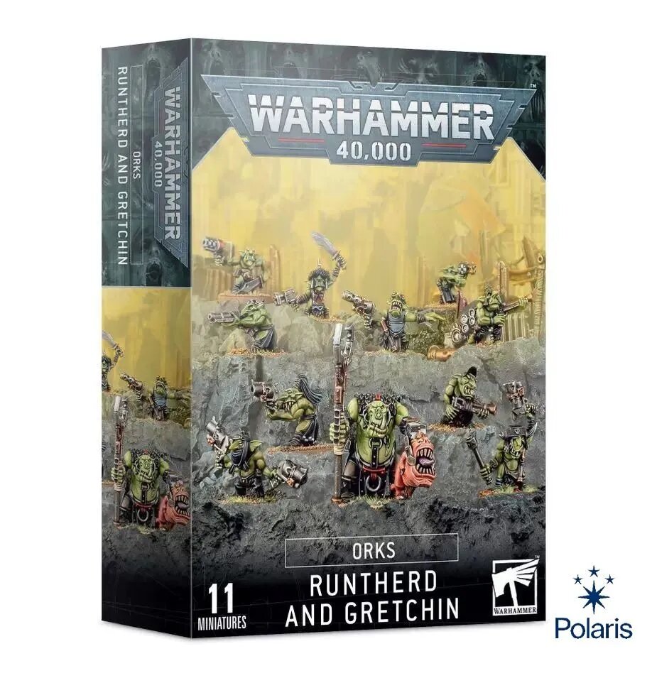 Warhammer 40000 Orks Runtherd and Gretchin, набор миниатюр для армии Орков