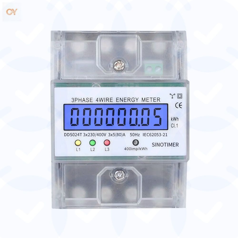 3-фазный 4-проводный счетчик энергии 220 / 380V 5-80A Энергопотребление Счетчик электросчетчик