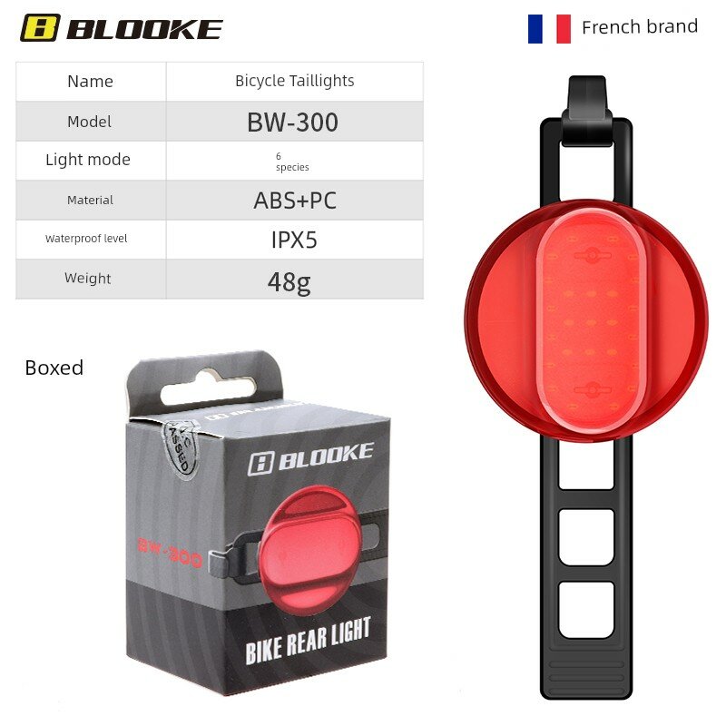 BLOOKE BW300 Задний Велосипедный Светодиодный Фонарь для Ночной Безопасности, Горных и Шоссейных Велосипедов