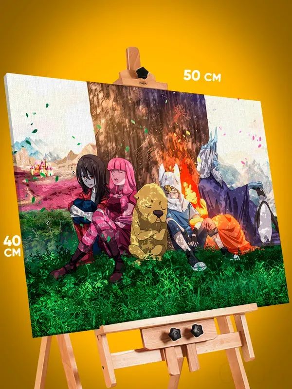 Картина на стену интерьерная на холсте с подрамником 40х50 Мультсериалы Время приключений