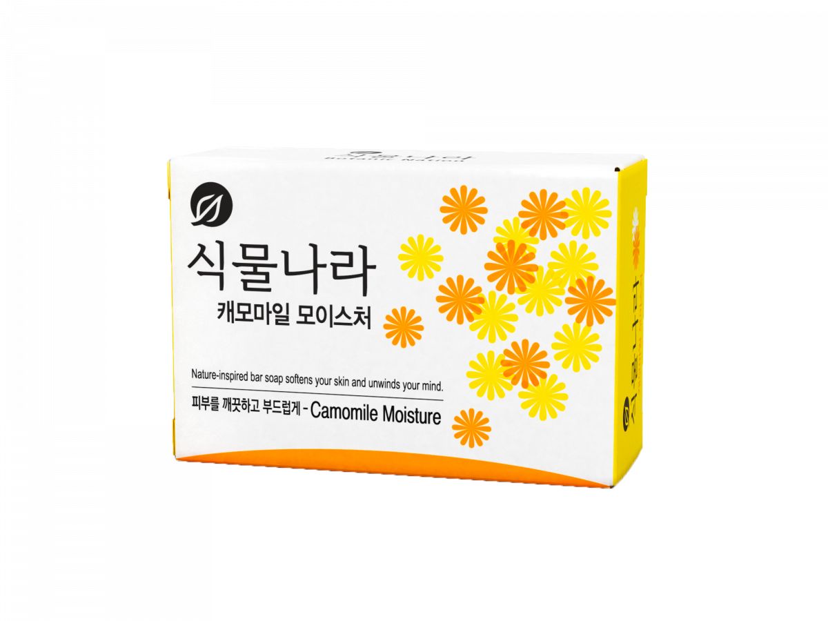 LION Туалетное мыло с экстрактом ромашки 90г. Botanic Nation Camomile moisture.