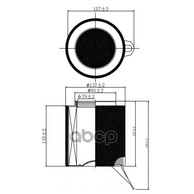 Фильтр для а/м BMW X1 E84 (09-)/3 E90 (04-) 2.0i/1 E81/E87(04-) 1.6i/2.0i (возд.) (LAF 26112) LUZAR арт. laf-26112