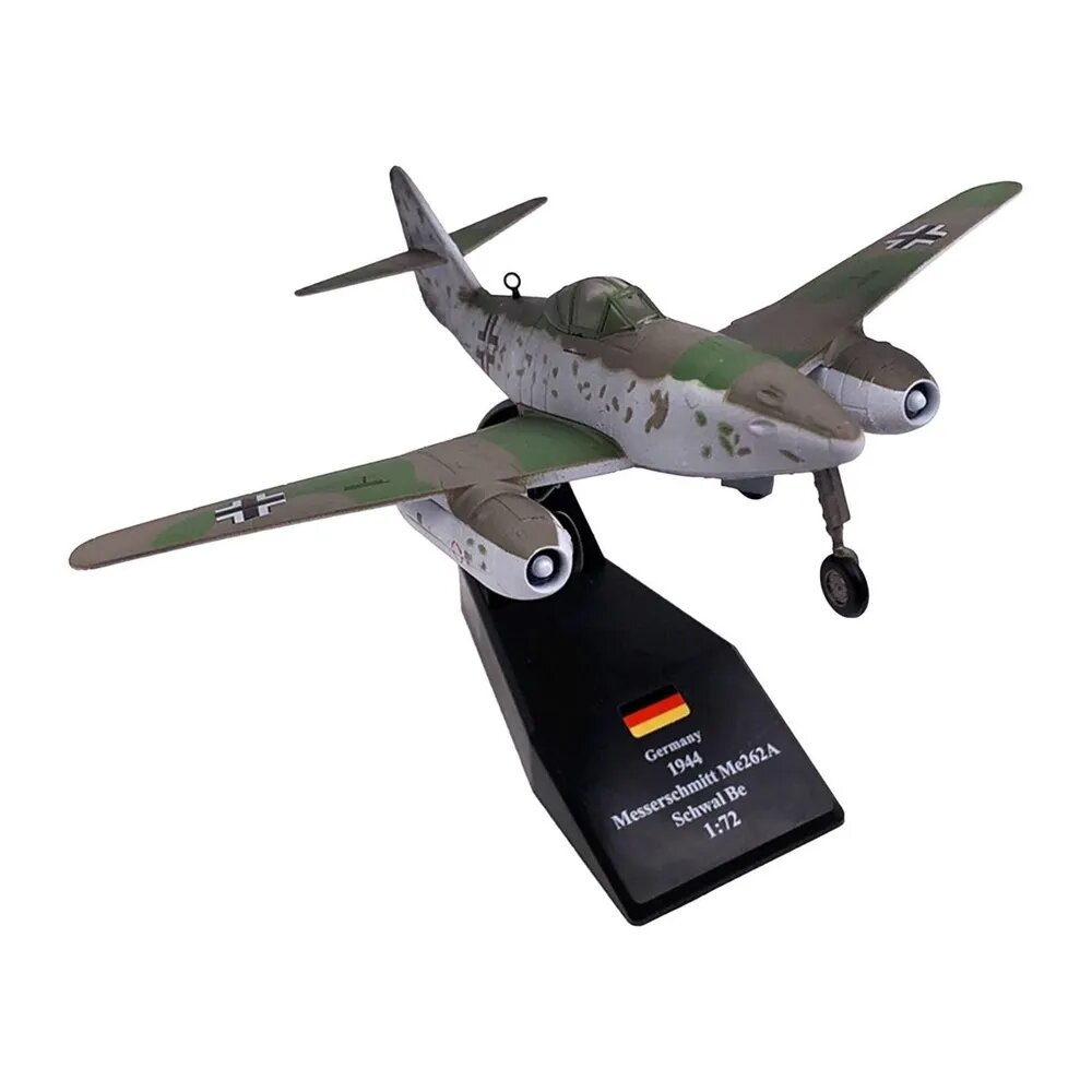 Модель истребителя Me262, масштаб 1:72, литая модель из сплава, коллекционная модель самолета для украшения офиса и дома